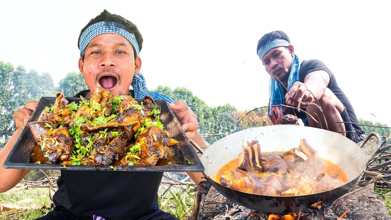 PORK EAR RECIPE | Cooking Spicy Ears | Full Eating Yummy Food with ...