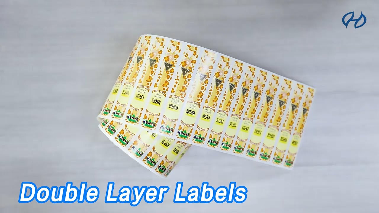 Security Double Layer Labels Stickers Safety Paper Fluorescent For Wine ...