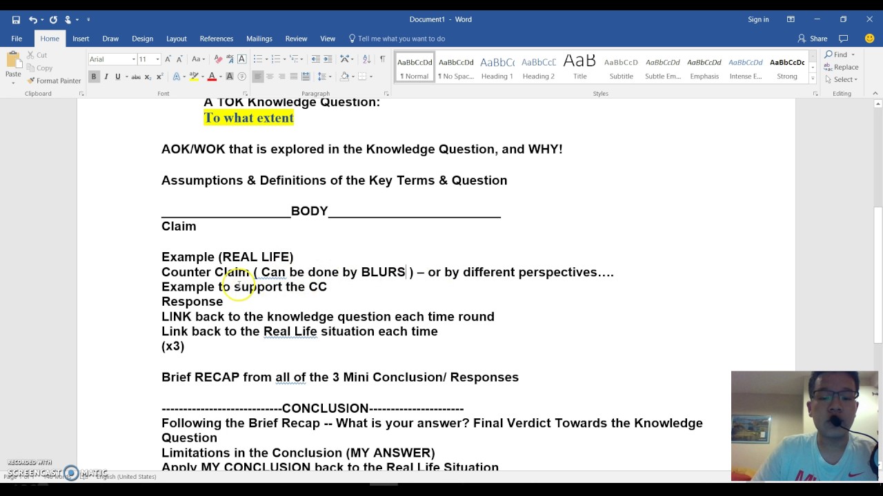 How to Structure a TOK Presentation - YouTube