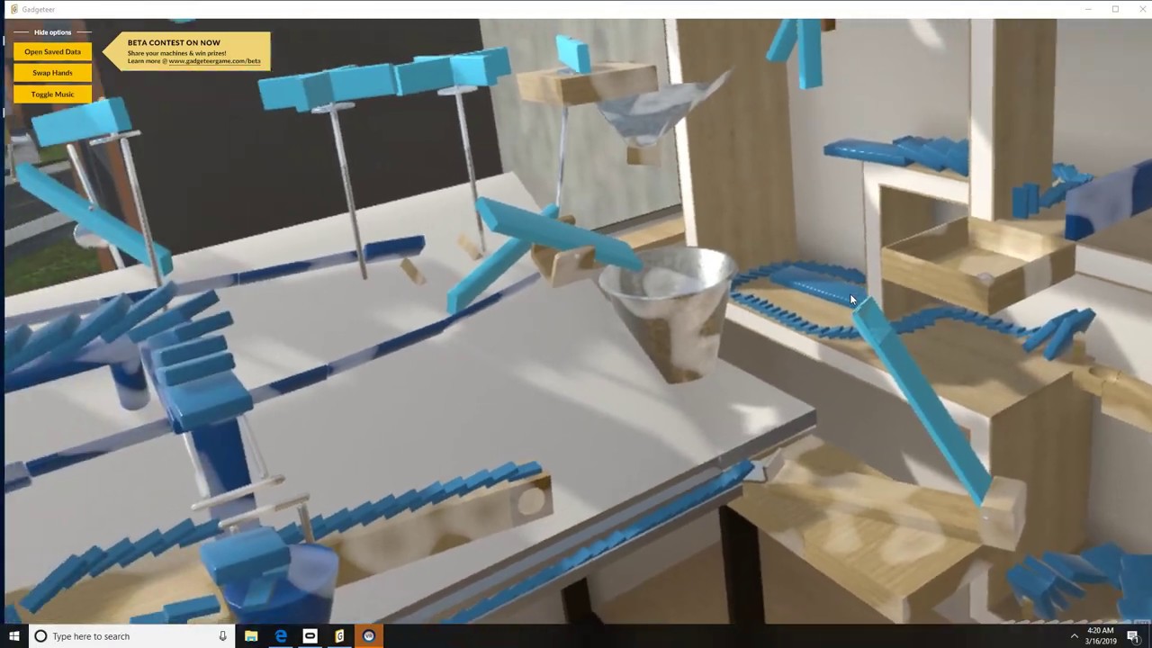 gadgeteer 1000 peice ruberg machine in vr - YouTube