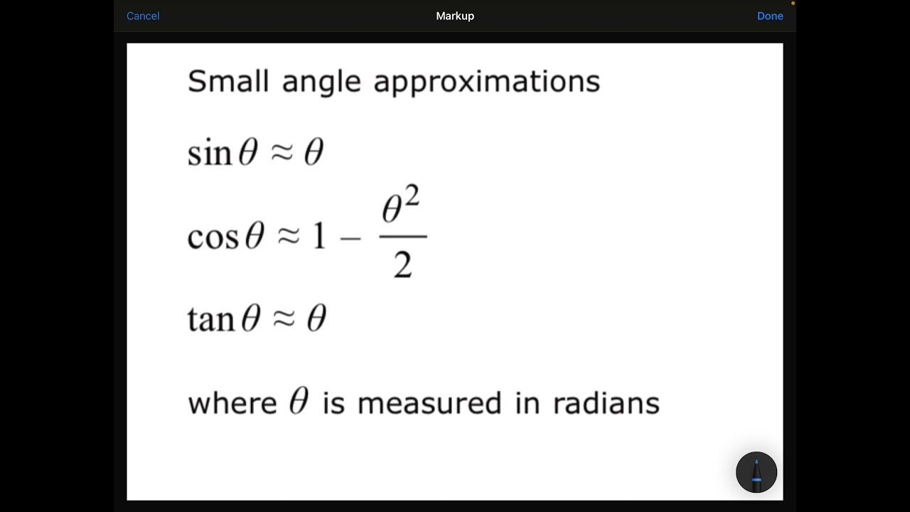 Video 1 - Using The Small Angle Approximations - Youtube