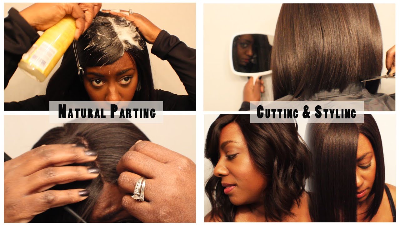 Tutorial| Cutting Lace, Natural Parting & Bob Cut (EASY) | RPGSHOW ...