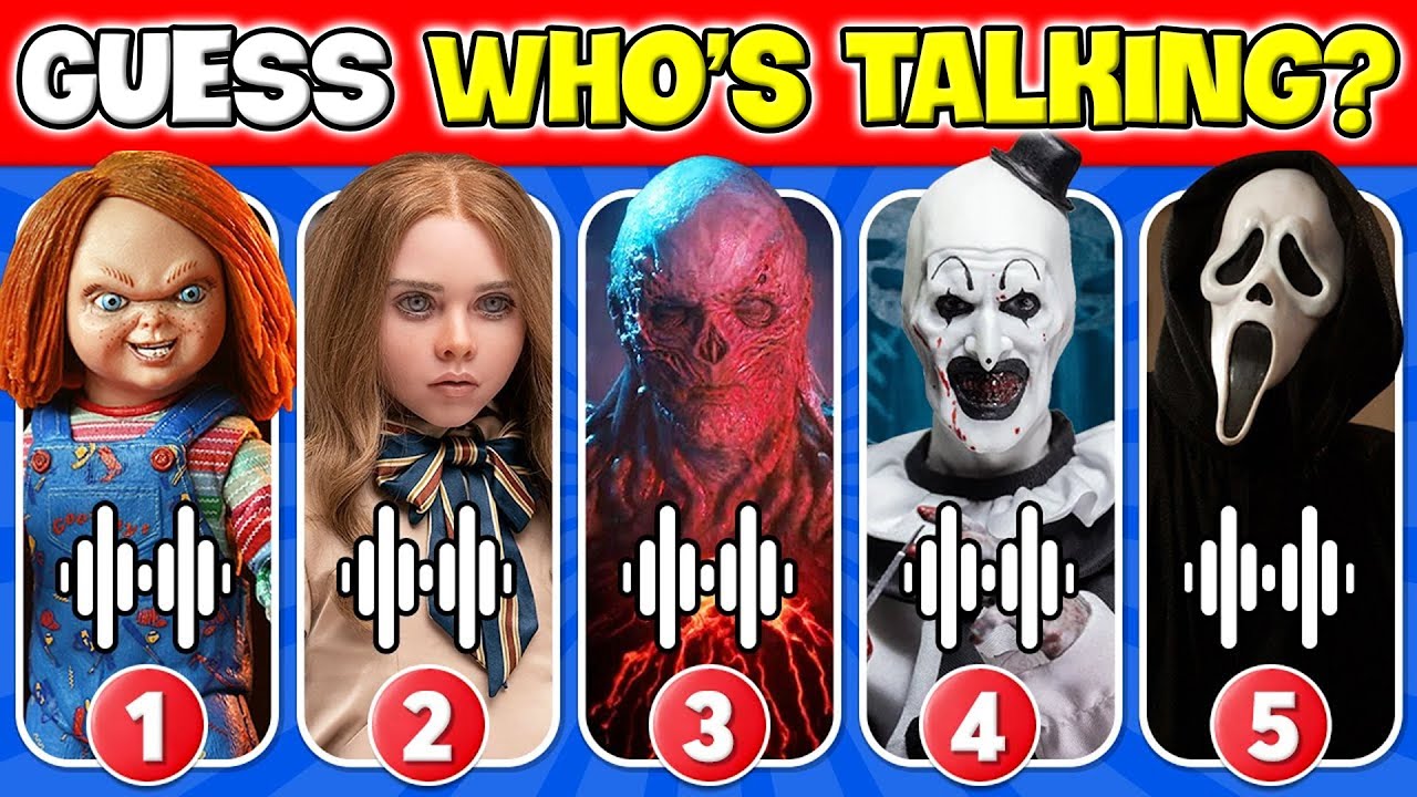 👻Guess The HORROR MOVIE Character by Their VOICE | Ghostface, Chucky ...