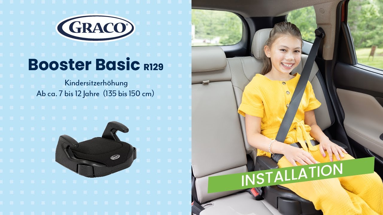 Anleitung | So installiert ihr die Graco Booster Basic R129 Sitzerhöhung - YouTube
