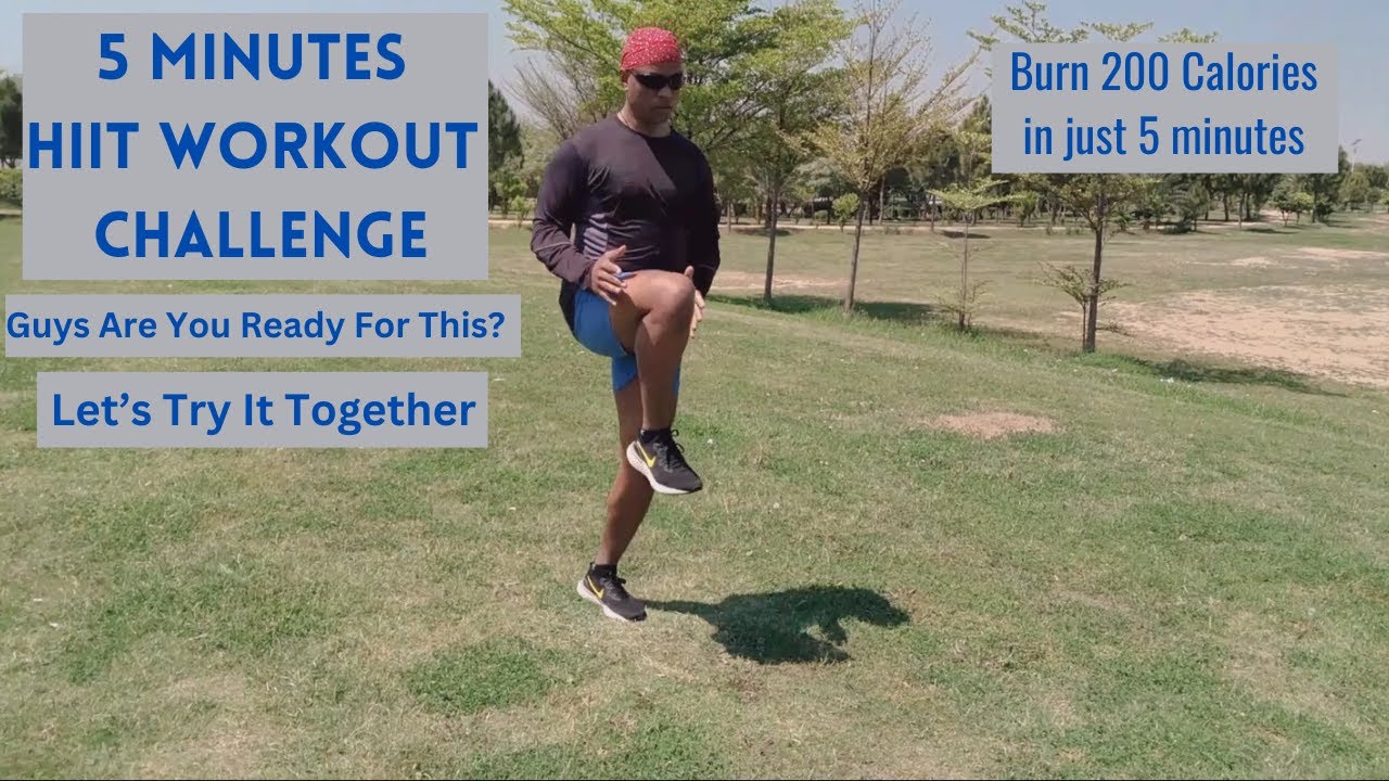 5 minutes HIIT Workout Challenge | Burn 200 calories - YouTube