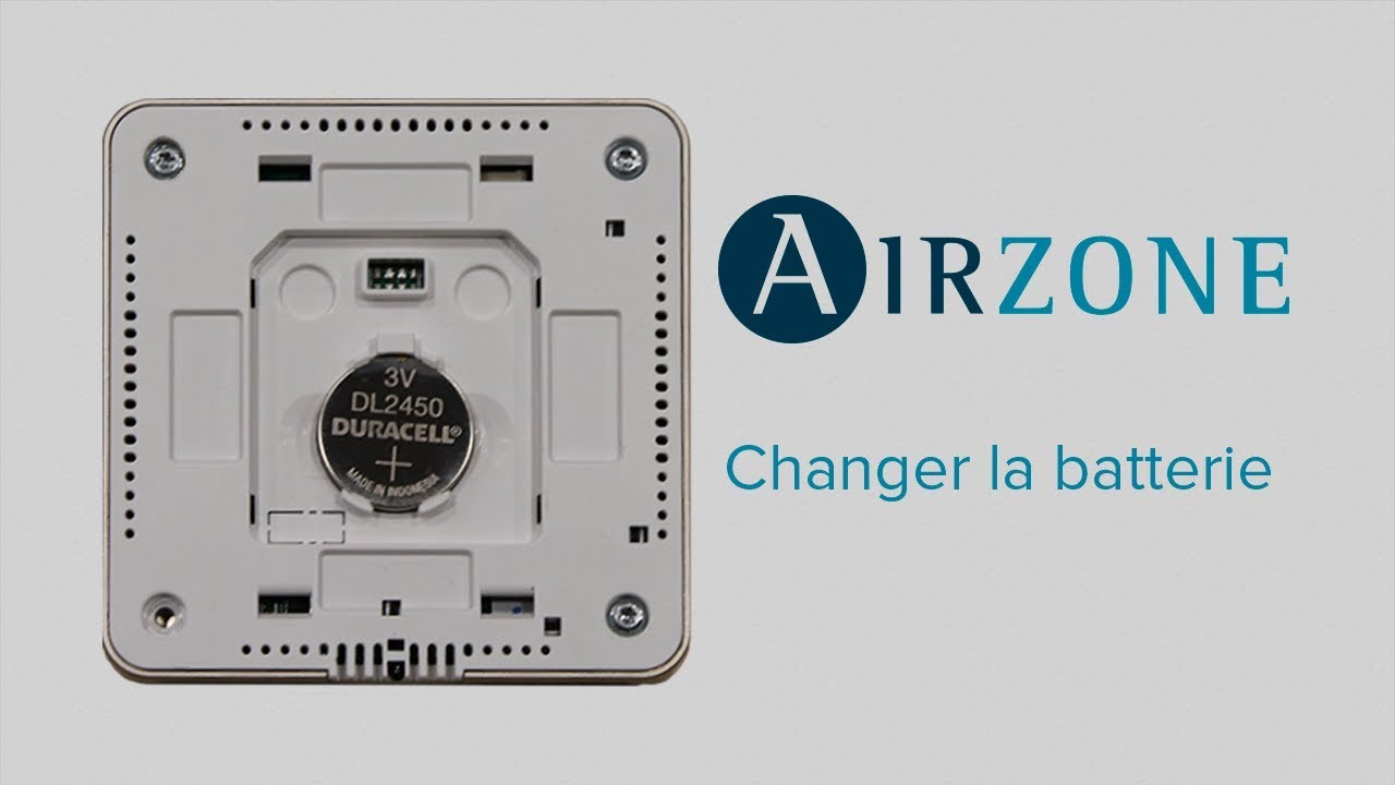 Thermostats Radio Airzone : Comment changer la pile ? - YouTube