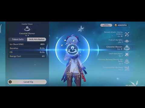 Genshin impact ganyu talent level up - YouTube