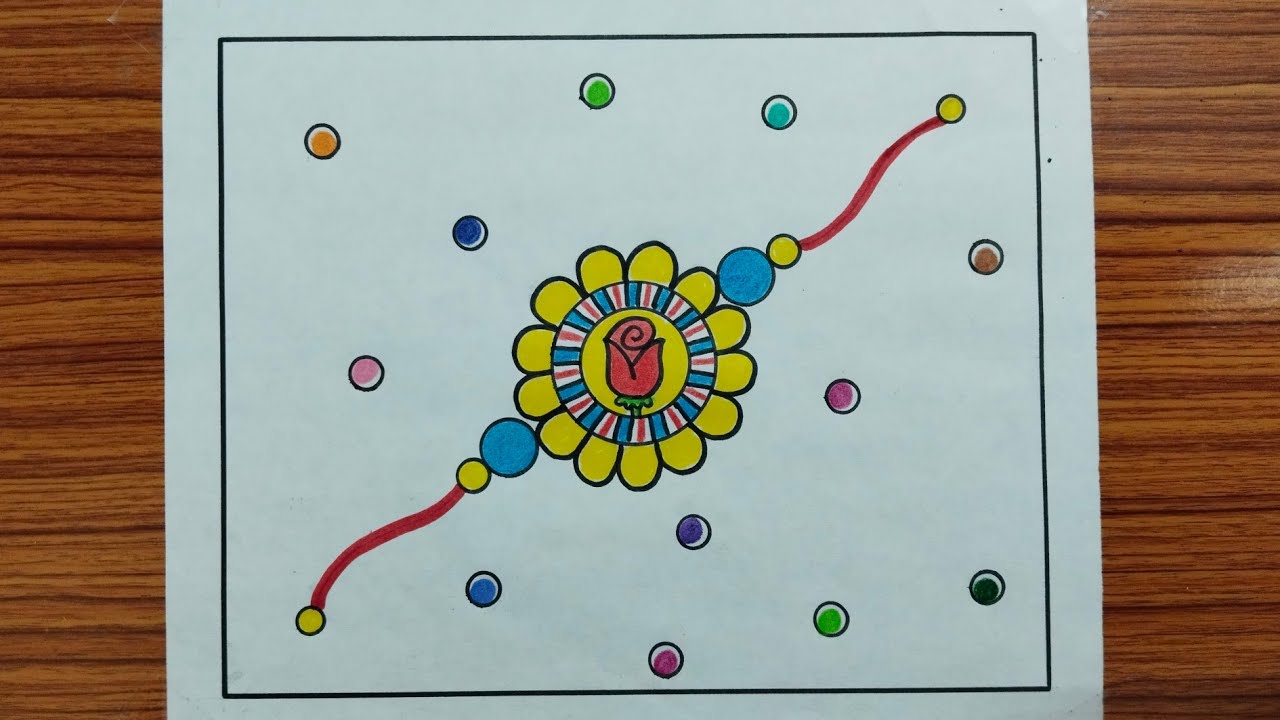 Rakhi Drawing / Rakhi Ka Chitra / How to Draw Rakhi / Raksha Bandhan ...