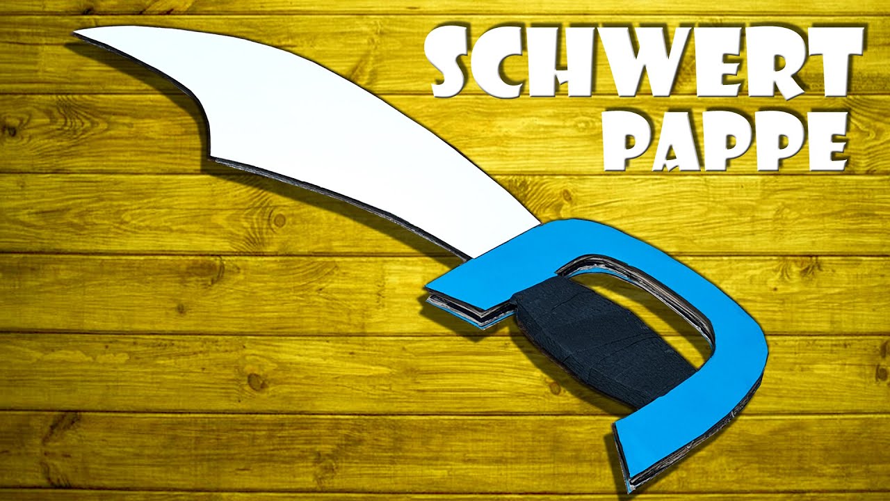 Schwert selber machen spielzeug Piratenschwert basteln aus Pappe - how ...
