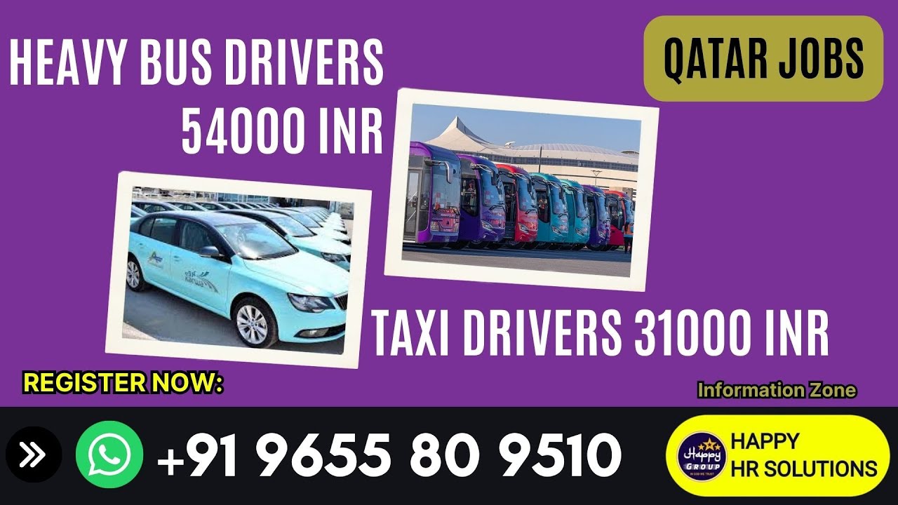 QATAR | SALARY 54000 INR | HEAVY BUS DRIVER | TAXI DRIVER | INDIA ...