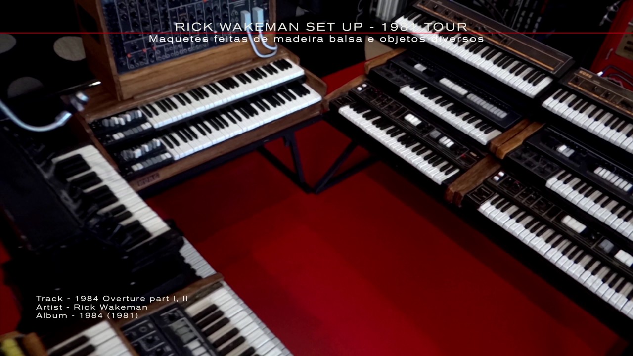 Rick Wakeman set up 1981-CLASSIC HANDMADE PROG KEYBOARDS - YouTube