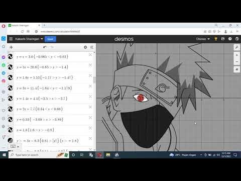 Drawing Kakashi Sharingan using Math Formula run on Desmos software #kakashi #mathart #sharingan ...