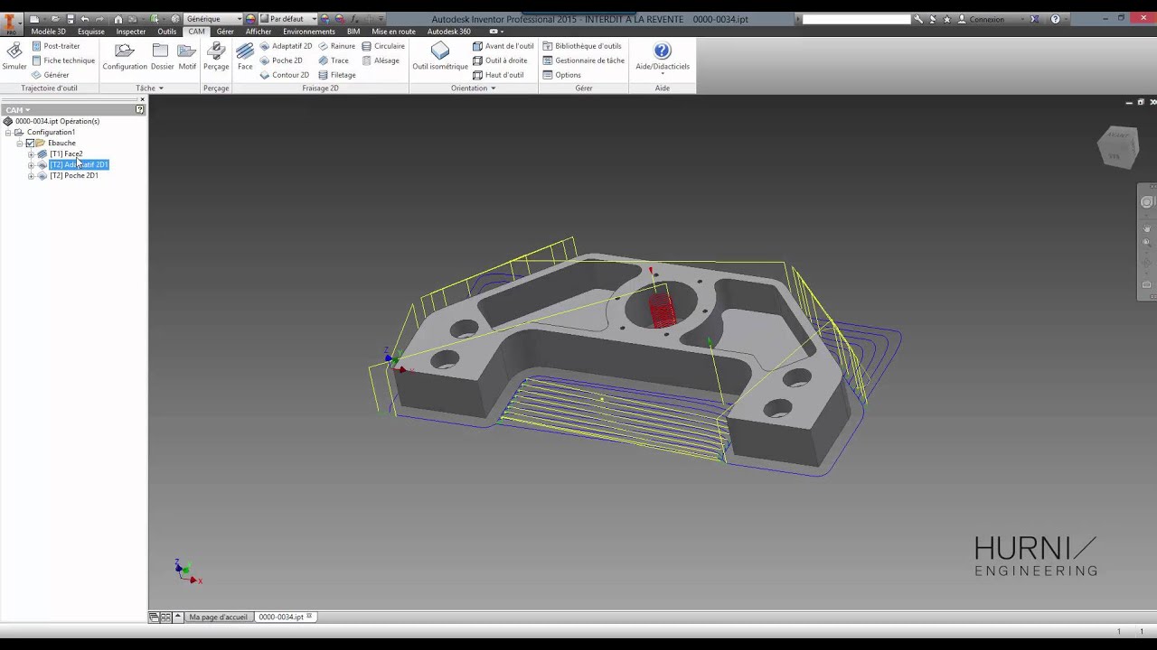 Démonstration HSM Express 2016 pour Autodesk Inventor - YouTube