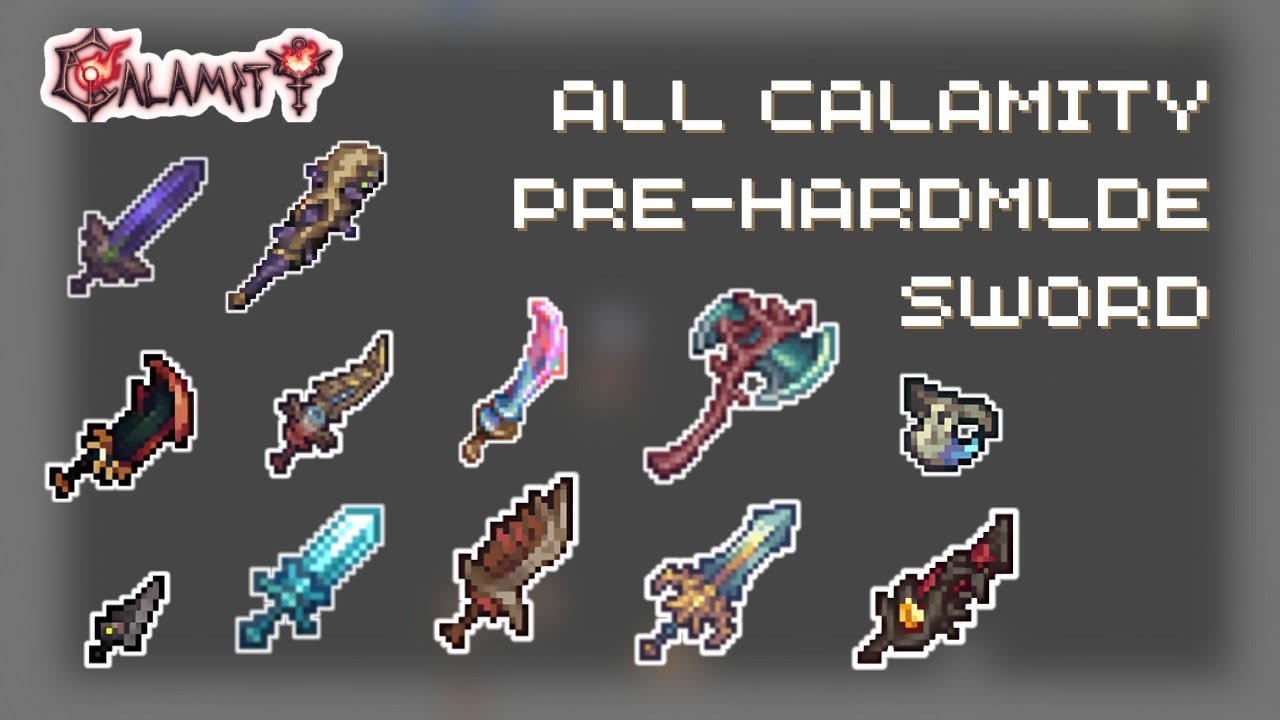 All Pre-Hardmode "Sword" - Terraria Calamity Mod (Simple Weapon ...