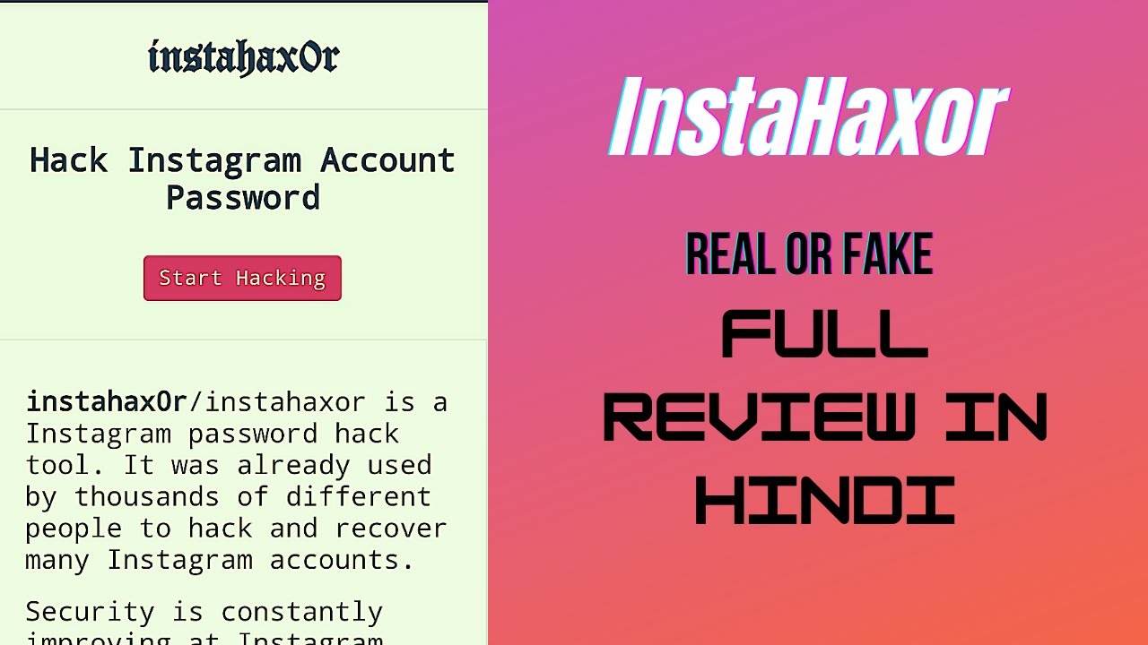 How To Hack Instagram | InstaHaxor-It is real or Fake? A full review in ...