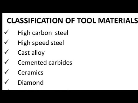 Classification of Tool Materials - YouTube