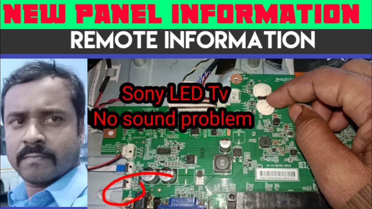 Sony Tv par panel change, no sound problem repair, sony Tv remote ...