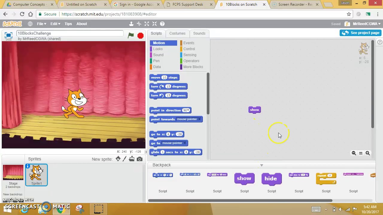 Scratch 10 Block Challenge Instructions YouTube Scratch 10 Block Challenge Instructions YouTube