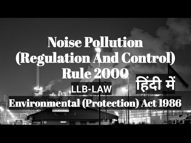 Noise Pollution Control Act