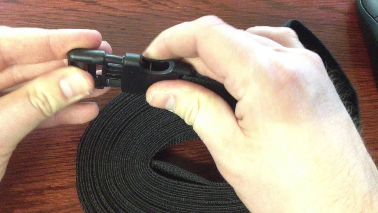 40 foot black nylon strap ⅝" wide with buckle ★ - YouTube