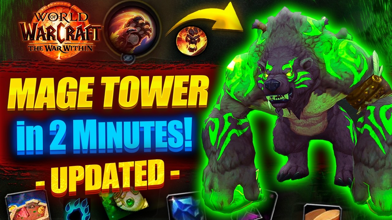 How to Beat Guardian Druid Mage Tower In 2 Minutes ! WAR WITHIN Guide ...
