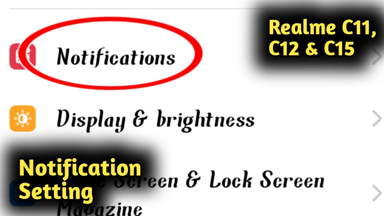 Realme C11, C12 & C15 Notification Setting - YouTube