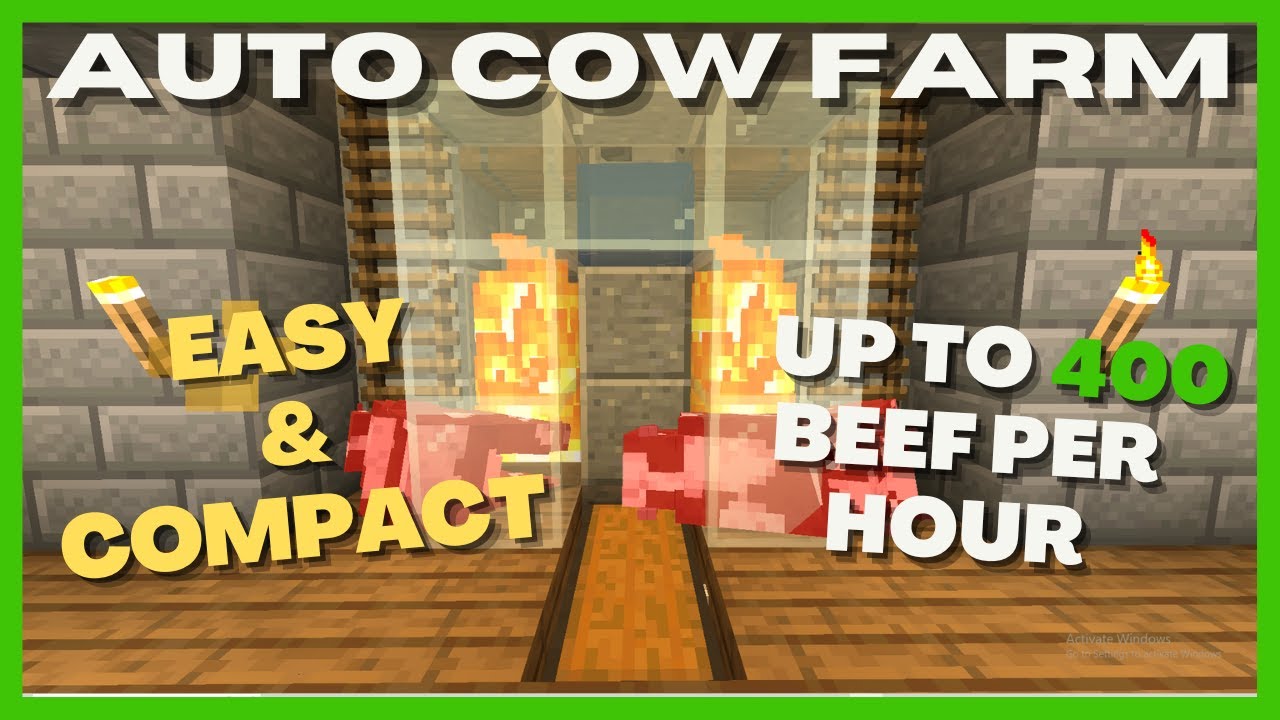 Auto Cow Farm Minecraft 1.20 - YouTube