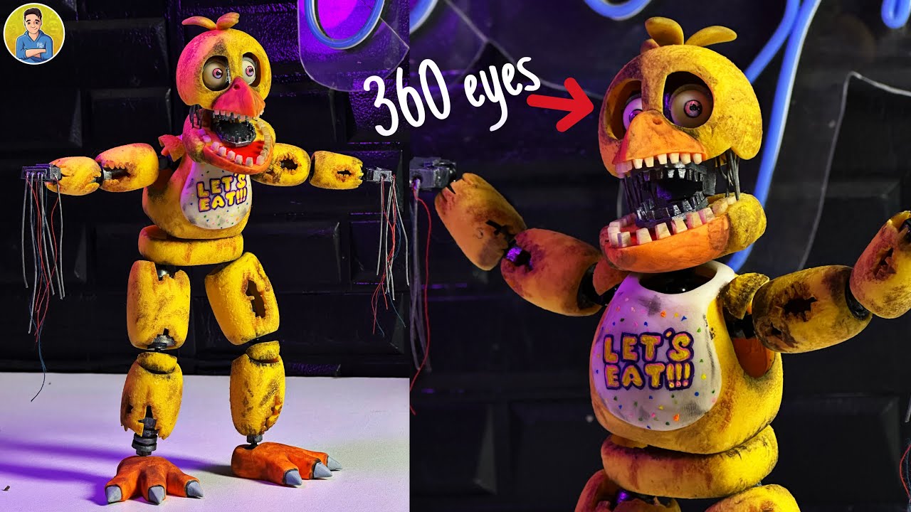 HICE A WITHERED CHICA TOTALMENTE ARTICULADA CON PORCELANA / FNAF 2 ...
