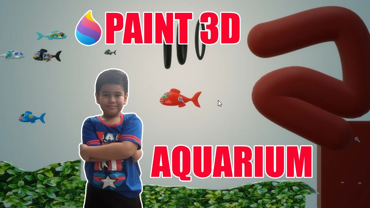 Paint 3D Drawing | Aquarium - YouTube