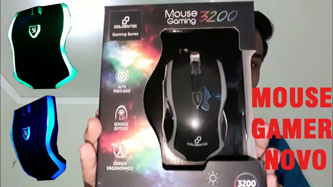 UNBOXING MOUSE GAMER NOVO ( GT GAMER 3200 GOLDENTEC USB 3200DPI ) - YouTube