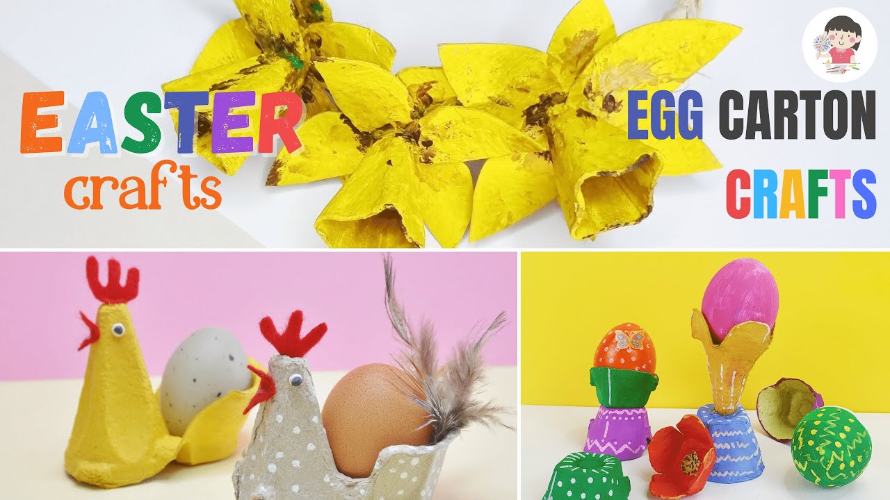 EASTER CRAFTS for KIDS | EGG CARTON CRAFTS | CRAFTS for KIDS - YouTube
