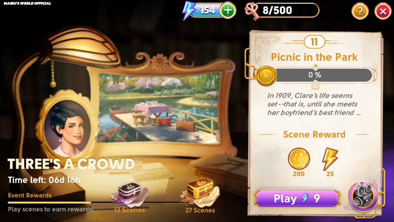 June's journey Secrets 14 Scene 11 Picnic in the Park Word Mode 4K - YouTube