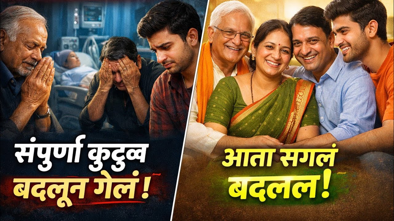 “एका दिवसात संपूर्ण कुटुंब बदलून गेलं | Emotional Family Story in ...