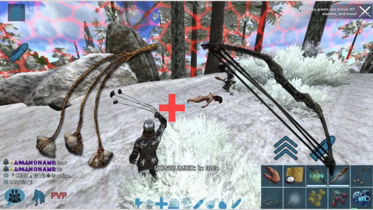 ||ArkMobile||Pvp HightLight||Bola+Compound Bow - YouTube