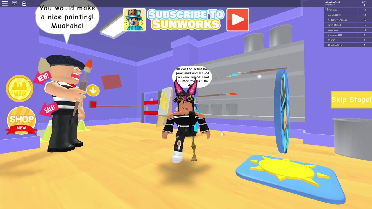 ESCAPE THE ART SHOP OBBY | Roblox - Sky Plays - YouTube