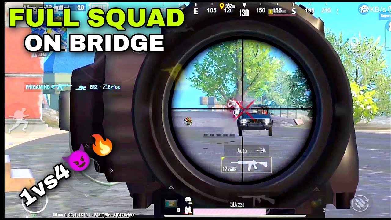 🥶FULL SQUAD ON BRIDGE CAN I WIPE? PUBG MOBILE LITE BGMI LITE🇮🇳 - YouTube