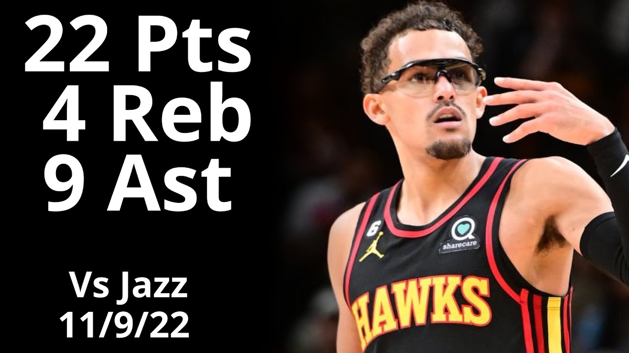 Trae Young 22 Pts 9 Ast vs Jazz Highlights - YouTube