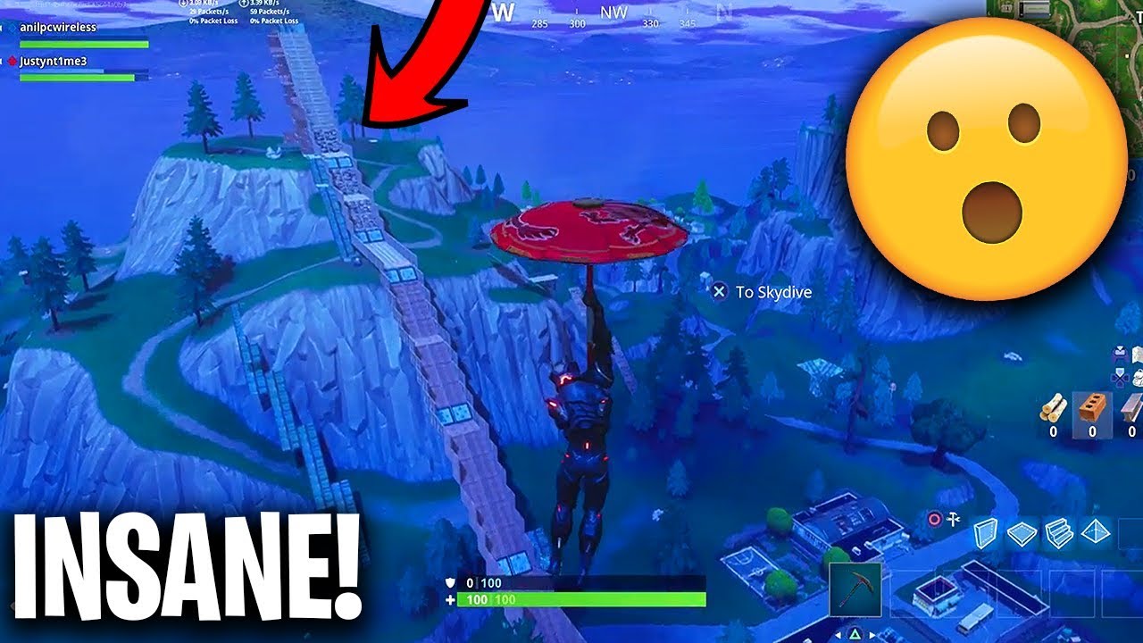 INSANE MEGA RAMP IN FORTNITE! - YouTube