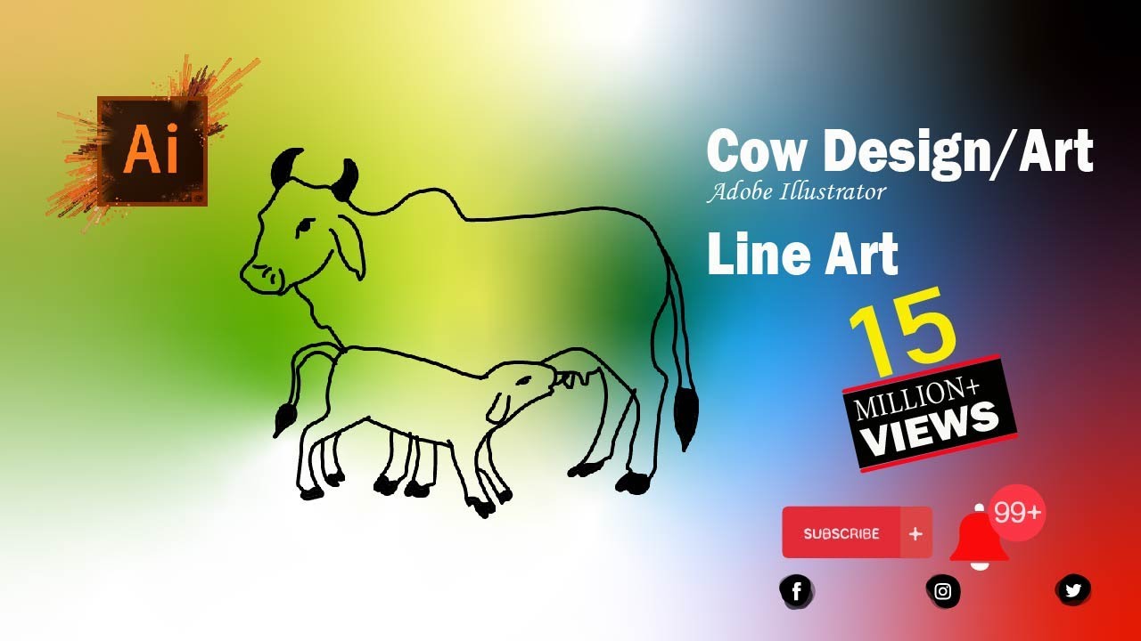 How to make Cow|Adobe Illustrator|/Animal logo design illustrator/Art ...