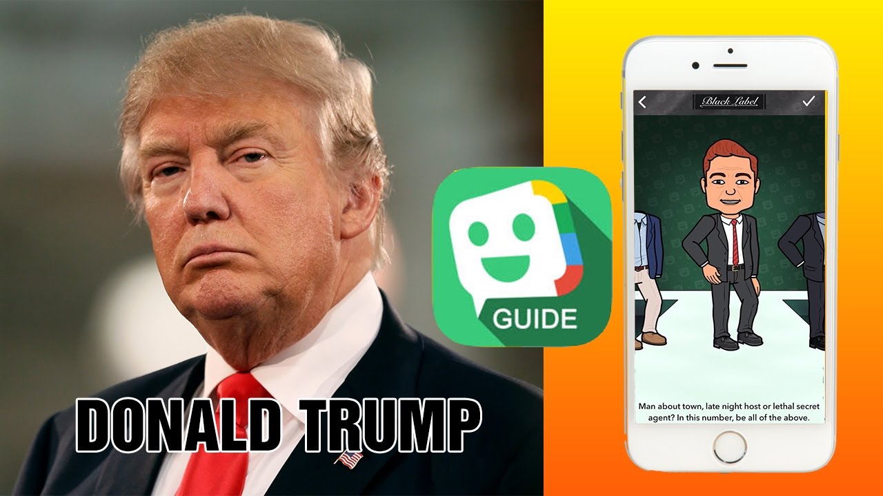 Tutorial for Bitmoji: How to create avatars: Donald Trump - YouTube