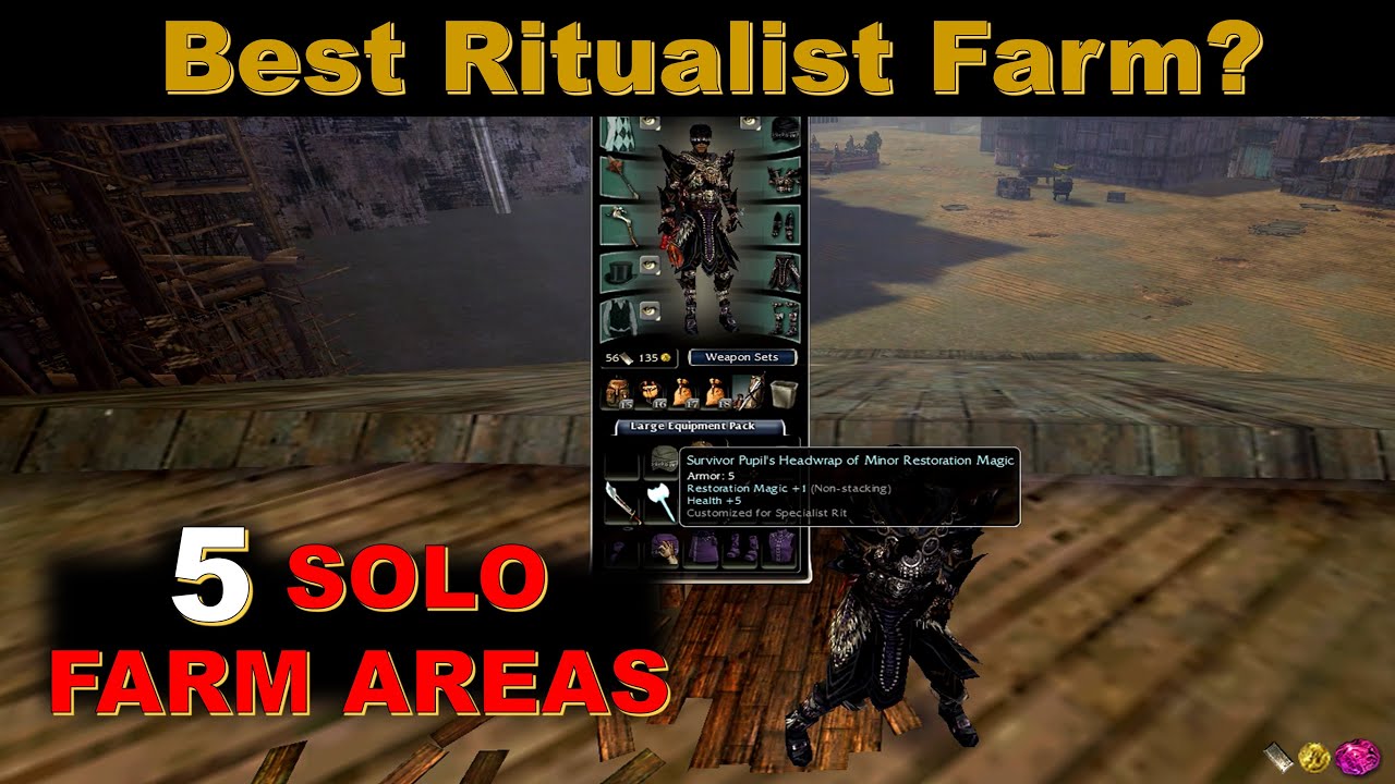 Guild Wars BEST Ritualist 1 Minute SOLO Farm Build [5 Areas] - YouTube