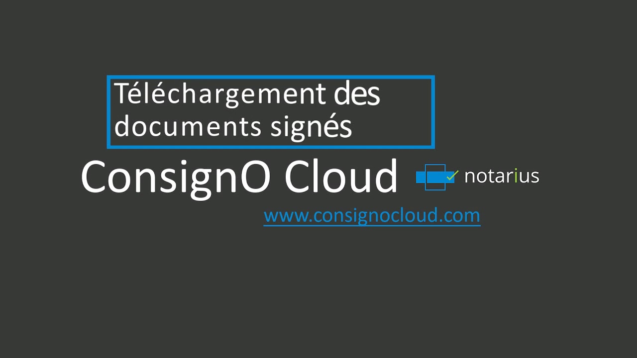 ConsignO Cloud - Expérience signataire - YouTube