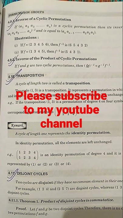 Transposition ||Abstract Algebra ||Permutations - YouTube