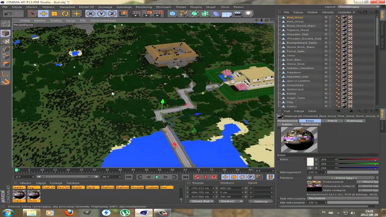 [MAT-TUTORIALS][Cinema 4D][Minecraft] - Importowanie świata z minecraft ...