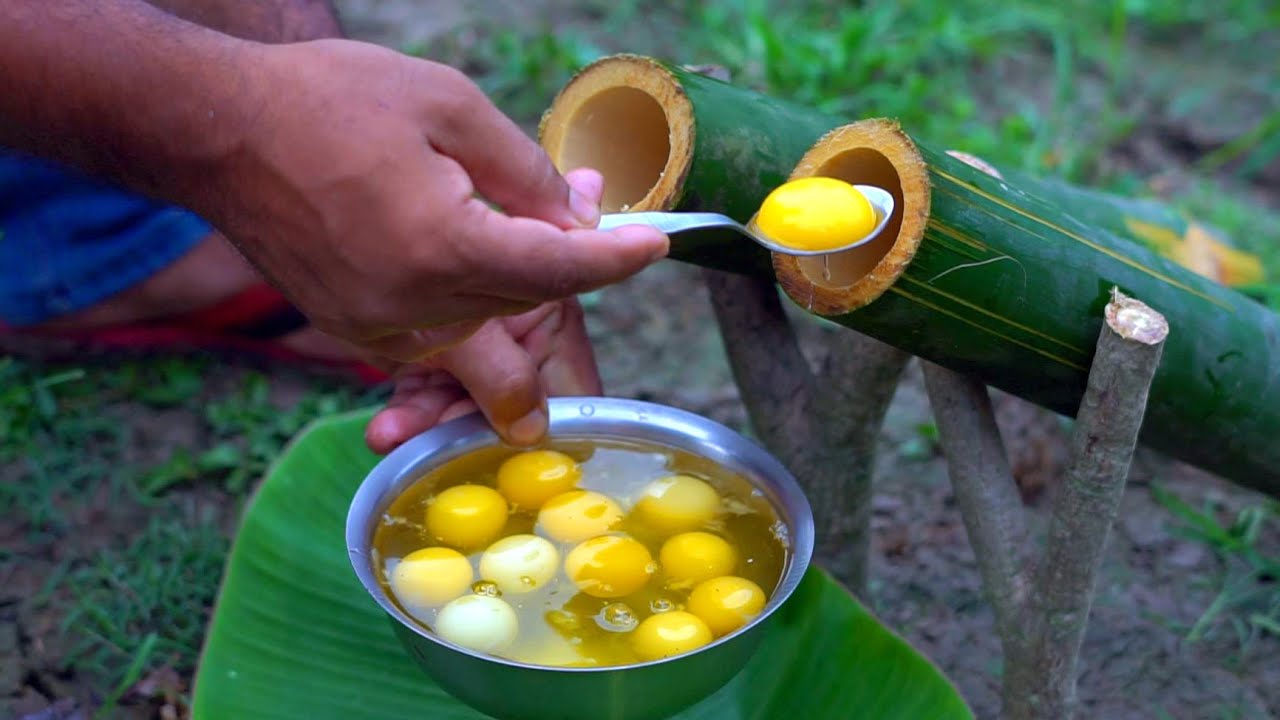 Cooking EGG in BAMBOO !!! Experimental Cooking . - YouTube