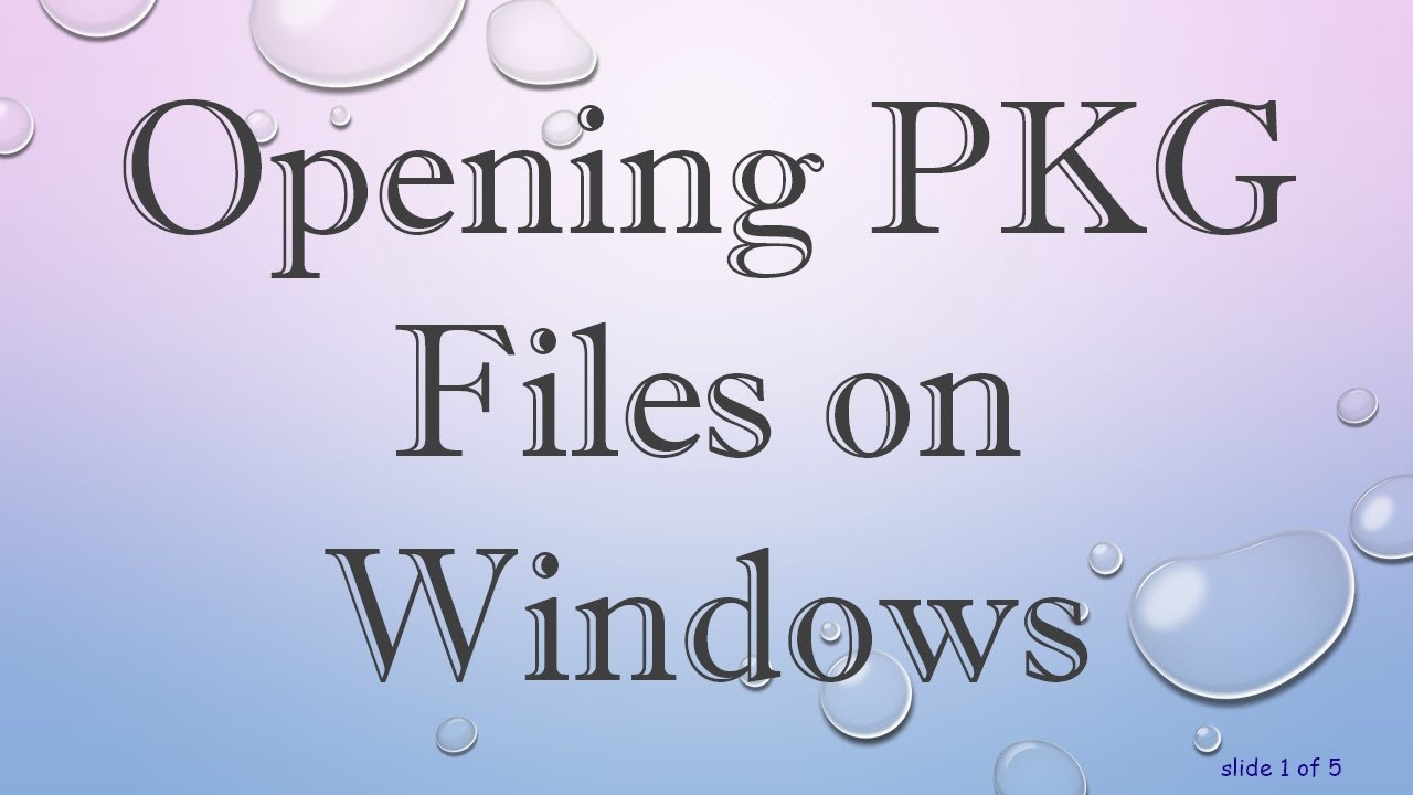 Opening PKG Files on Windows - YouTube