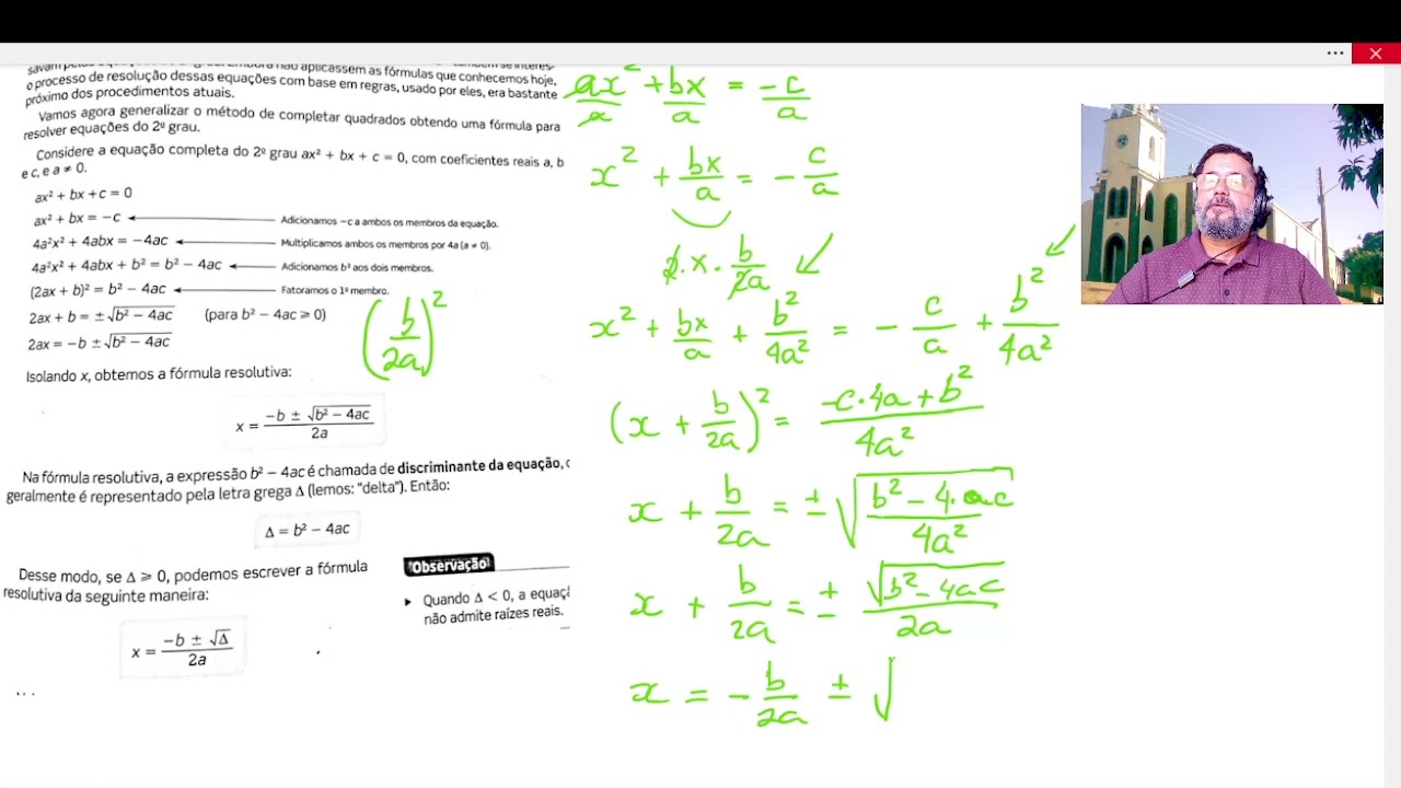 DEMONSTRAÇÃO FÓRMULA DE BHASKARA - YouTube