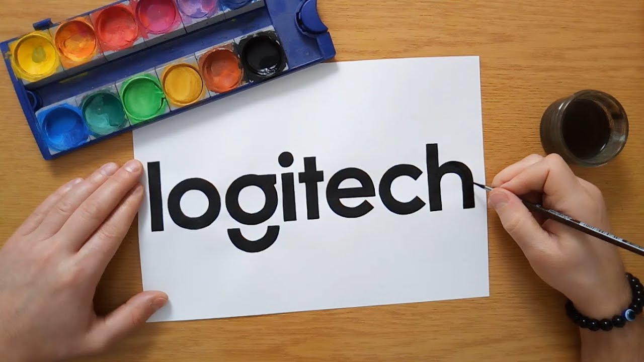 How to draw the logitech logo - YouTube