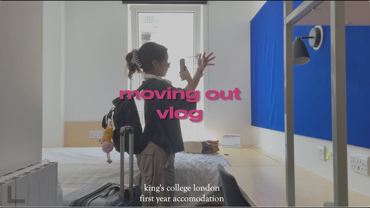 moving out vlog - first year accom in london - YouTube
