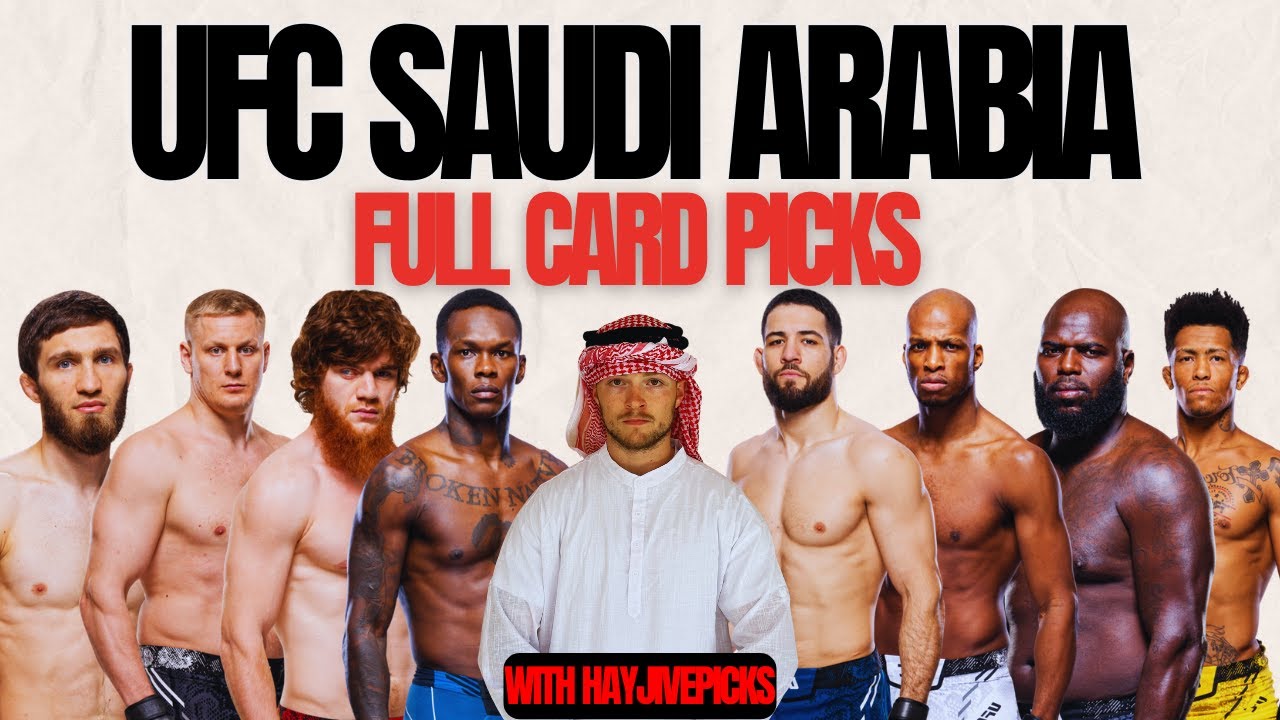 UFC Saudi Arabia Adesanya vs. Imavov Full Card OFFICIAL PICKS - YouTube